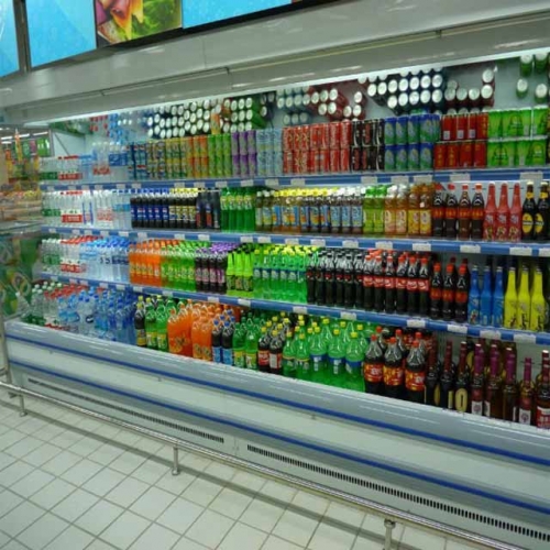 commercial open cold drink display cooler upright open display chiller ...