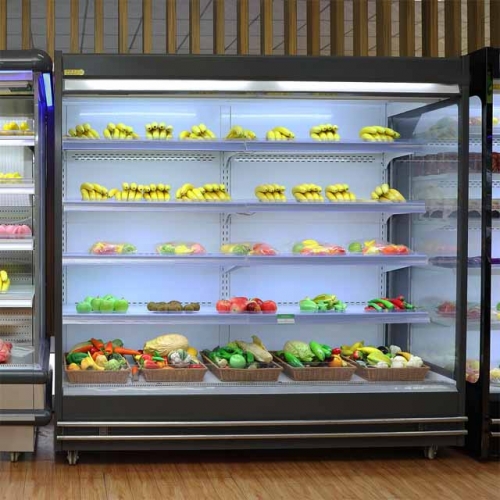 slim depth design multideck open fridge vertical display freezer ...