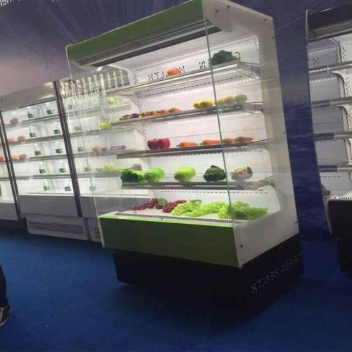 commercial vertical open display chiller open air drink display freezer ...